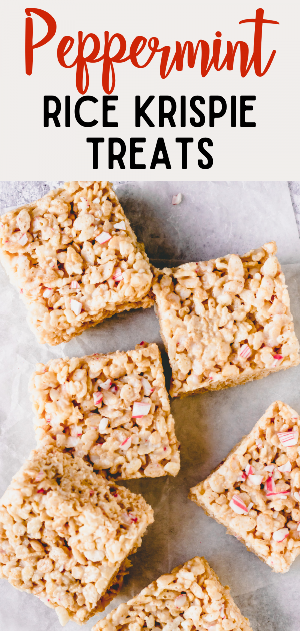 Peppermint Rice Krispie Treats