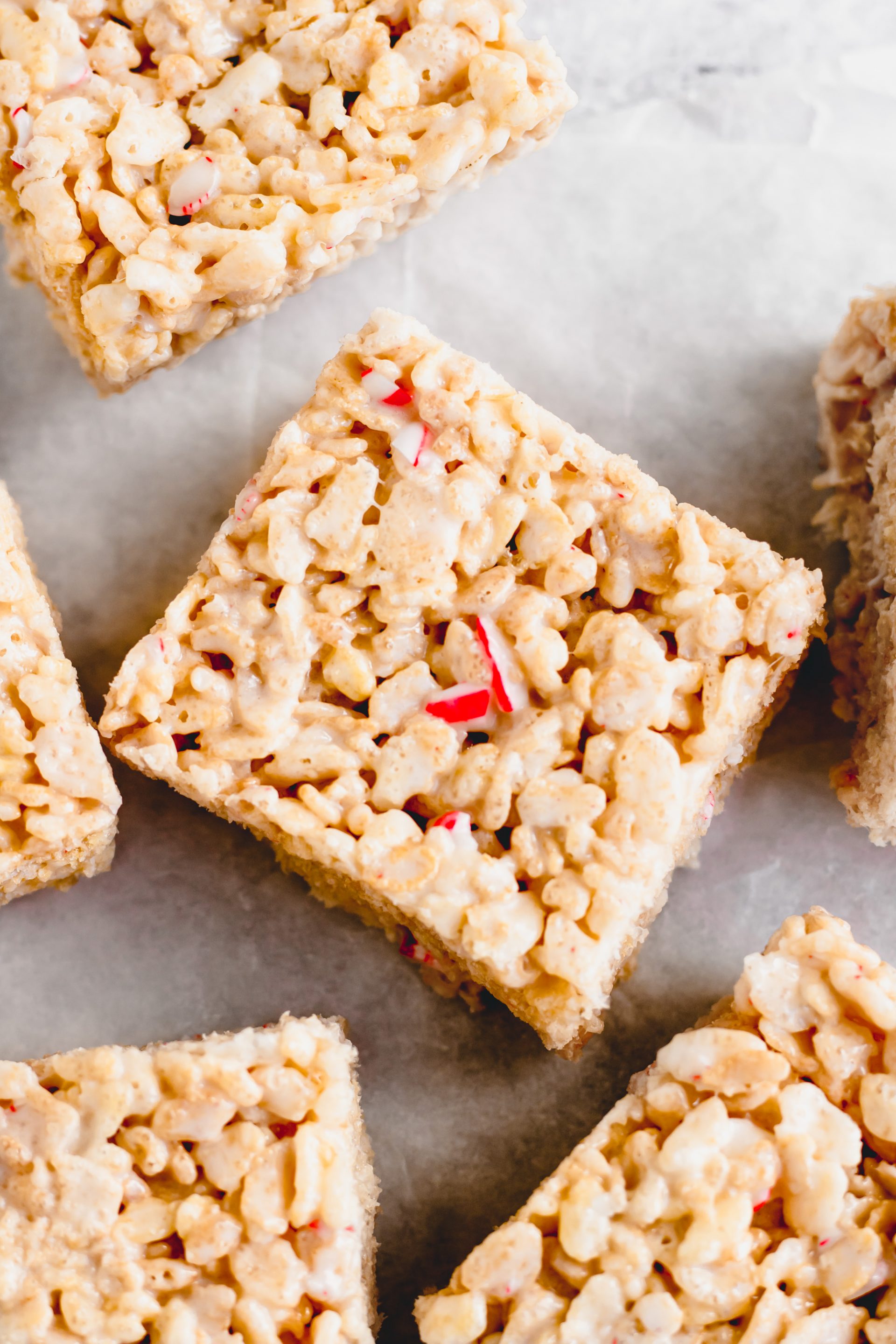 Peppermint Rice Krispie Treats